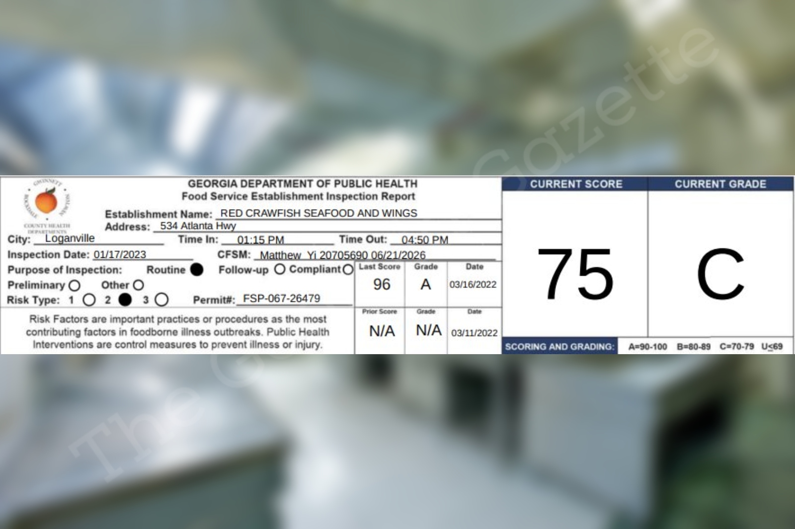 Red Crawfish Seafood & Wings in Loganville receives a 75% on their ...