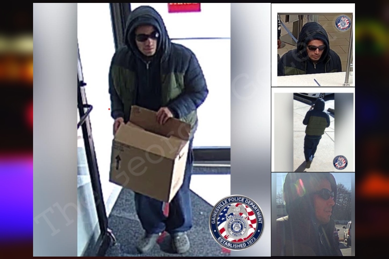 Gainesville Police Searching For Man Who Robbed Bank With Cardboard Box
