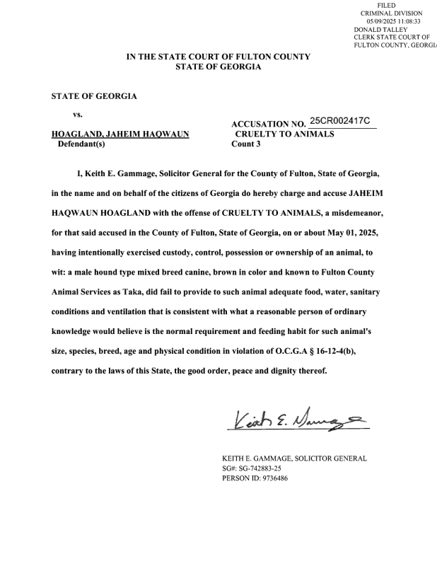 Jaheim Hoagland — Fulton County Jail Bookings