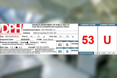 AM Cantina LLC in Milledgeville receives a 53% on their recent health ...